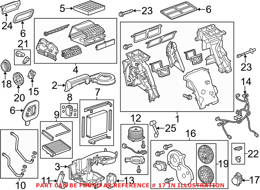 Genuine Cadillac 13372987 - HVAC Blend Door Actuator