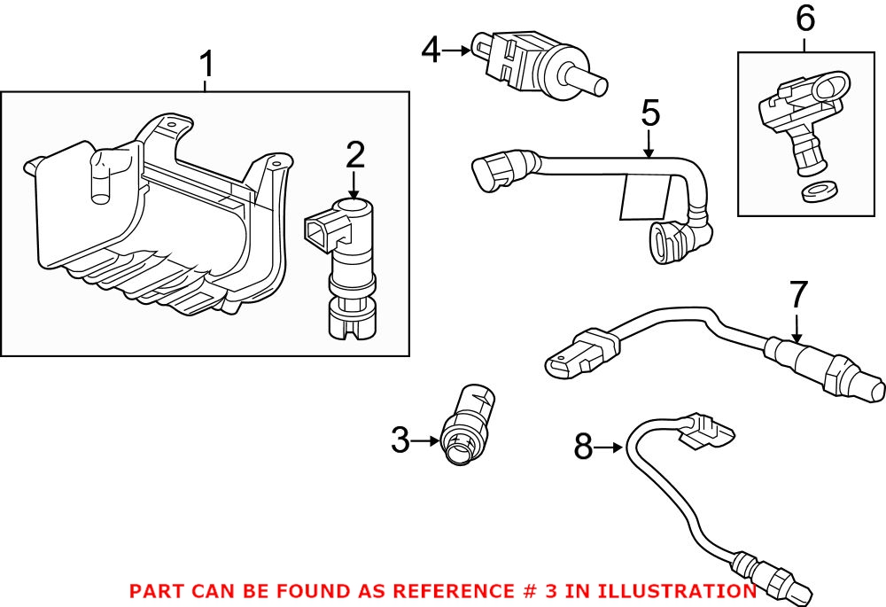 Genuine Buick 13516496 - Evaporative Emissions System Pressure Sensor