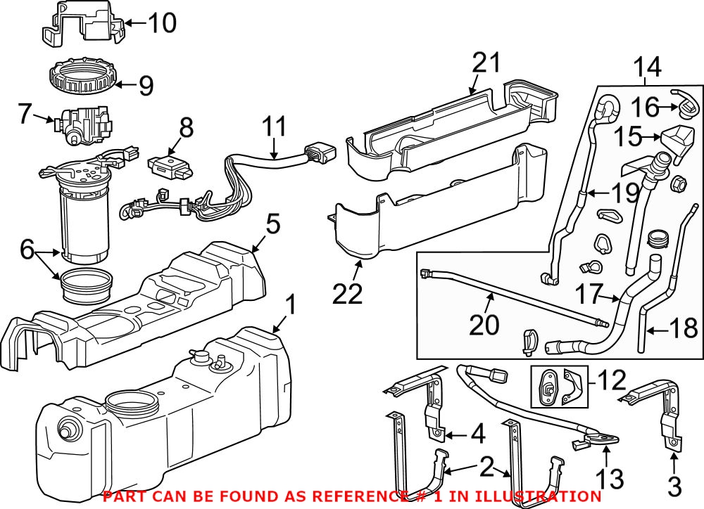 Genuine Chevrolet 22968922 - Diesel Exhaust Fluid (DEF) Tank