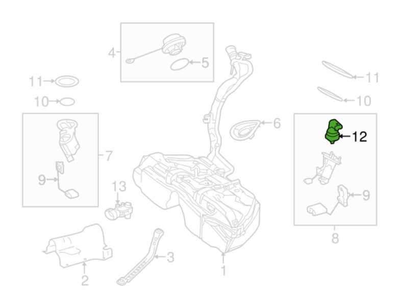 Newparts > Sensors > Genuine Mercedes-Benz 2789050100 - Fuel Pressure ...