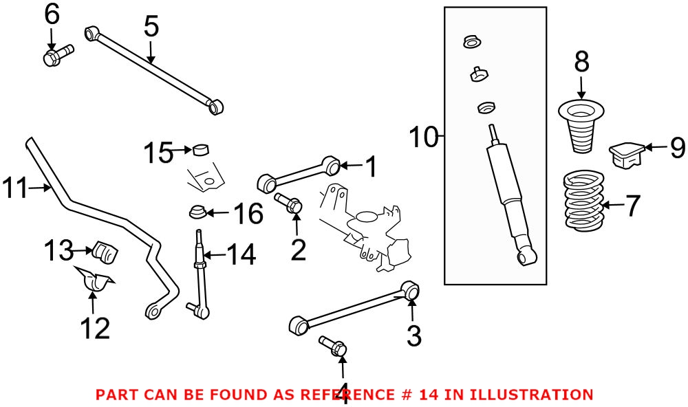 Genuine Toyota 4883060030 - Suspension Stabilizer Bar Link Kit (Rear)