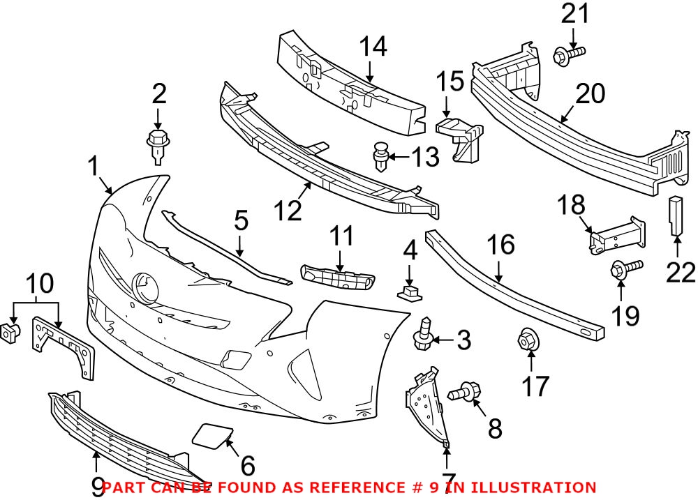Newparts > Grille Parts > Genuine Toyota 5311247240 - Grille (Front Lower)