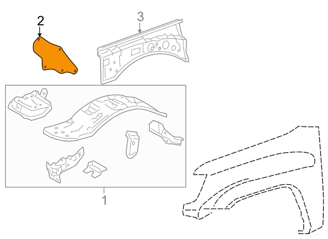 Newparts > Fenders > Genuine Toyota 5373504060 - Fender Apron Seal