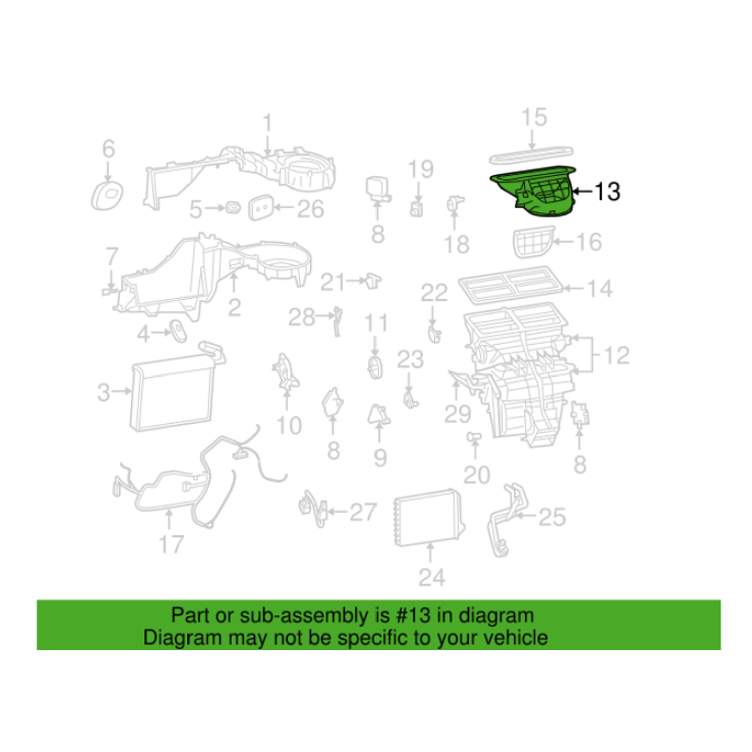 Mopar 68017816AB - HVAC Air Inlet Housing