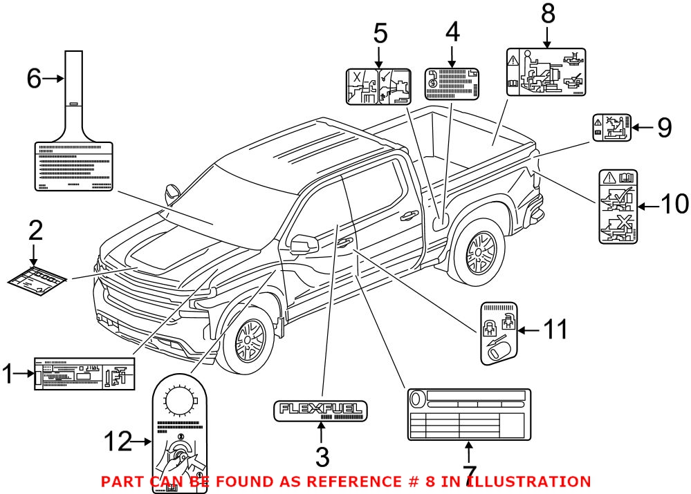 Genuine Chevrolet 84227010 - Caution Label